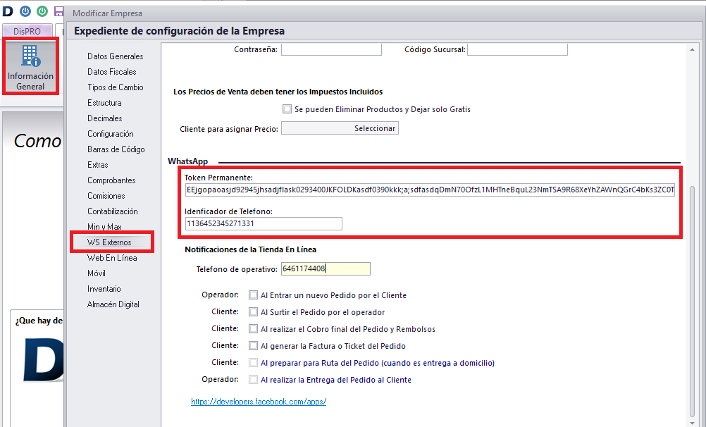 Web App > API Externos > Whatsapp API