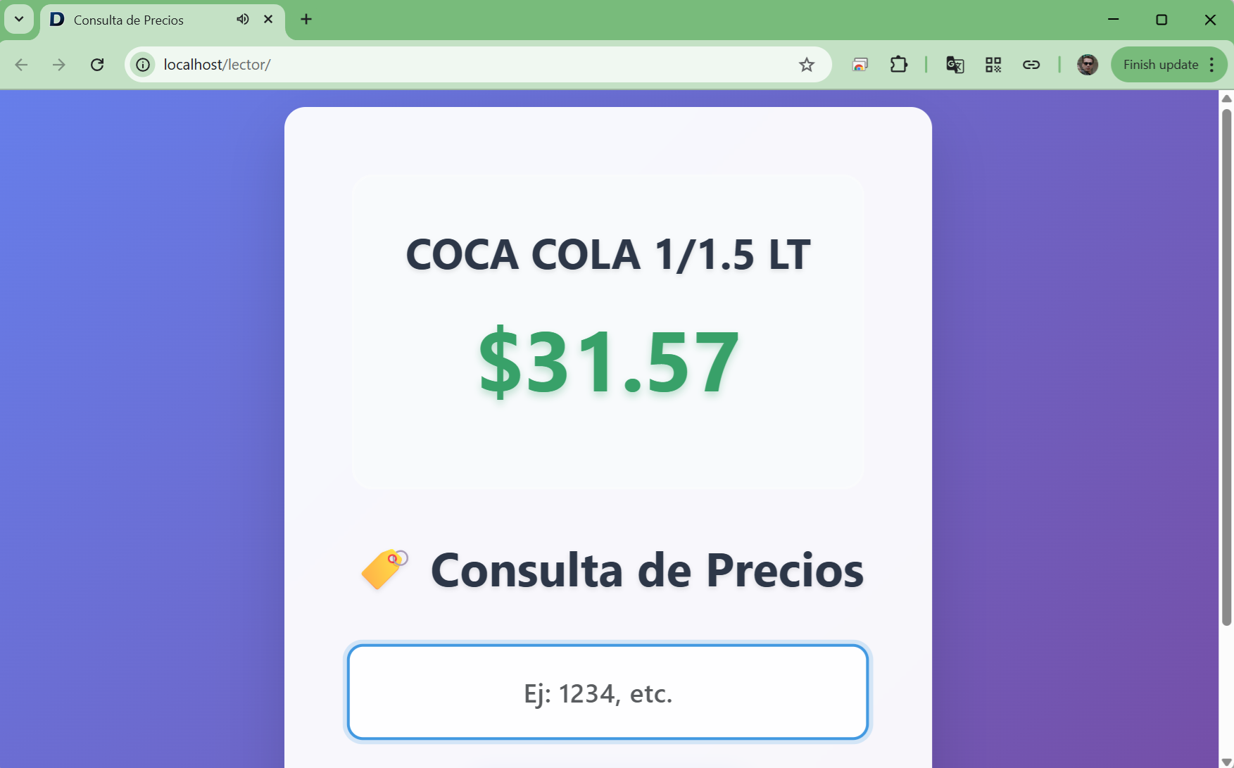 Lector de Precios En Línea | CWin Systems